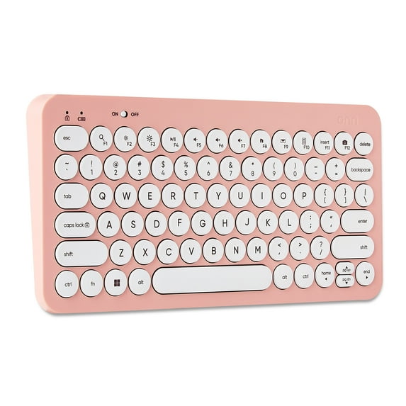 Onn+ Wireless Mini Office Keyboard with USB Receiver Pearl Blush Pink ...