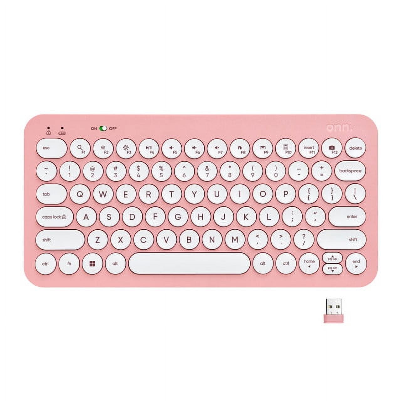 Onn. HOPRL100122491 Backlit Mini Wireless Office Keyboard with USB ...
