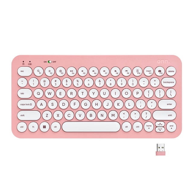 Onn. HOPRL100122491 Backlit Mini Wireless Office Keyboard with USB ...