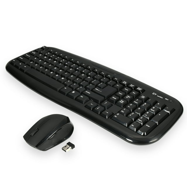 Onn Soft-Touch Wireless Keyboard And Mouse, Black - Walmart.com