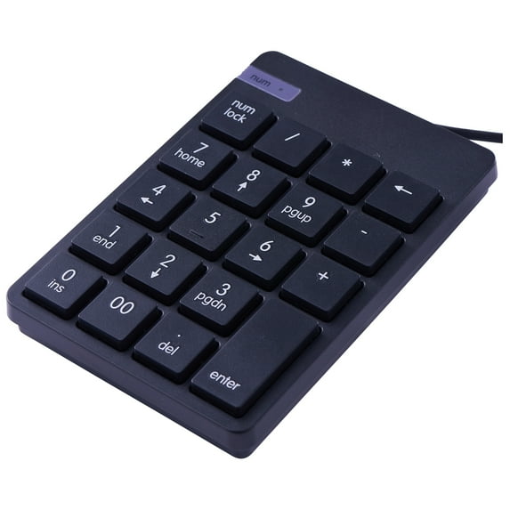 Onn USB Numeric 10-Key Pad, 4 ft USB Cable, for Windows 8 or Newer ...