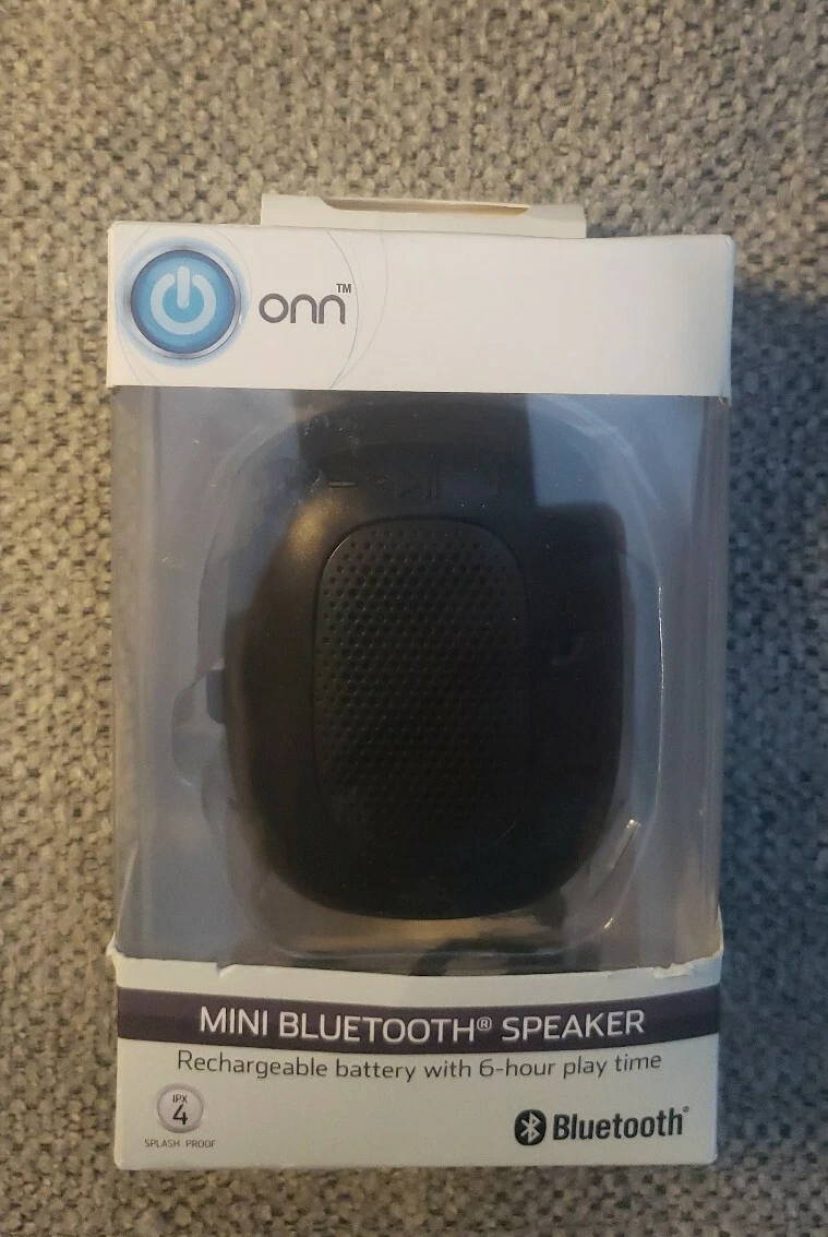 Onn Water Resistant Portable Bluetooth Speaker - Black - Walmart.com