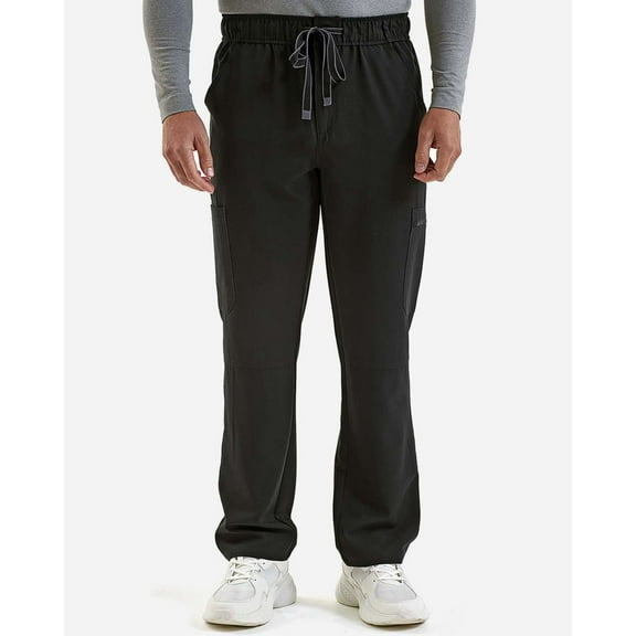 FIGS Kade Cargo Scrub Pants for Women, Black, M-Tall, Stretch Waist ...