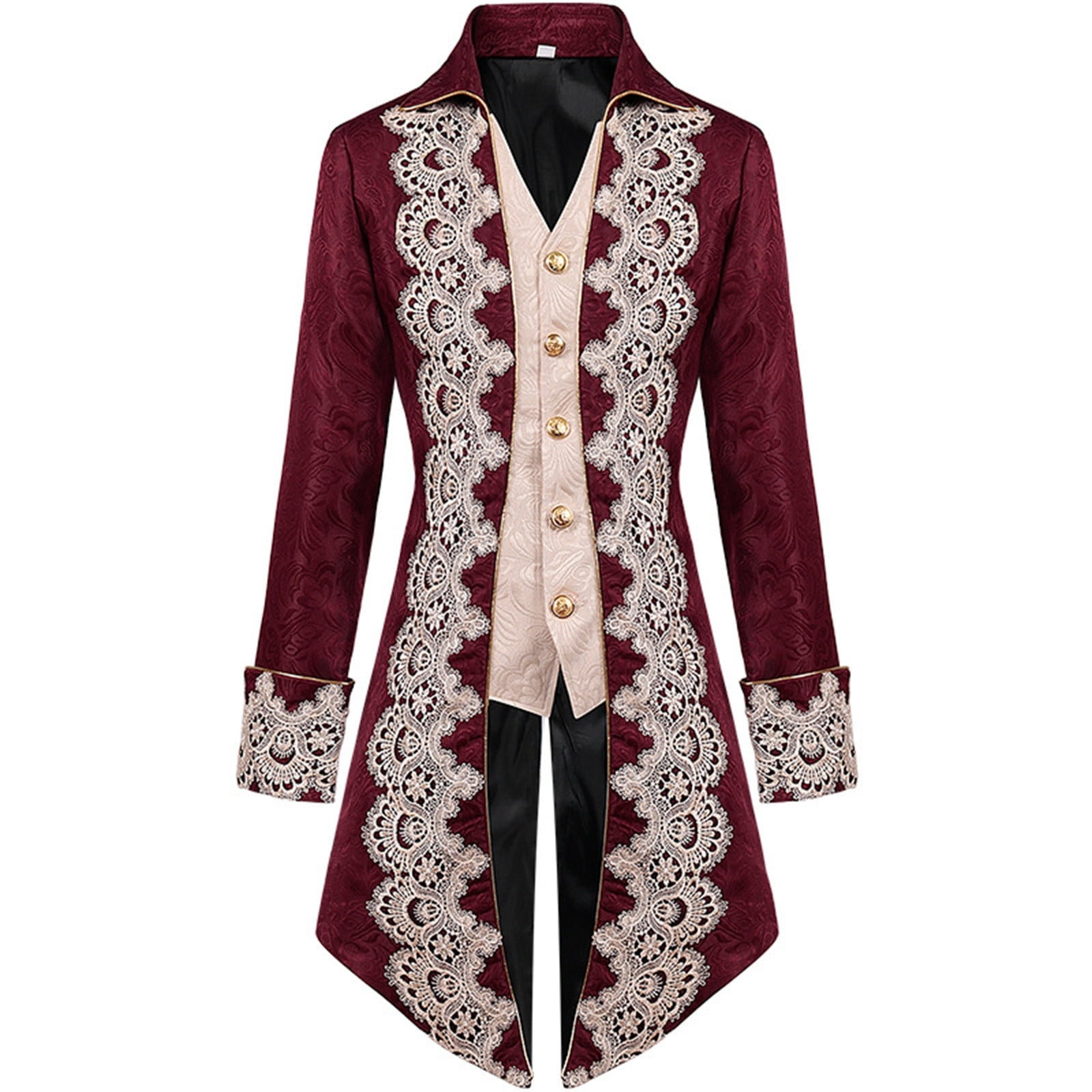 Onqubzoe Suits for Men Blazer for Men Mens Long Steampunks Embroidered ...