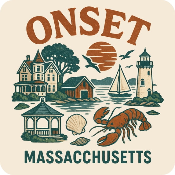 Onset Massachusetts Keepsakes Souvenir Vinyl Sticker – Destination ...