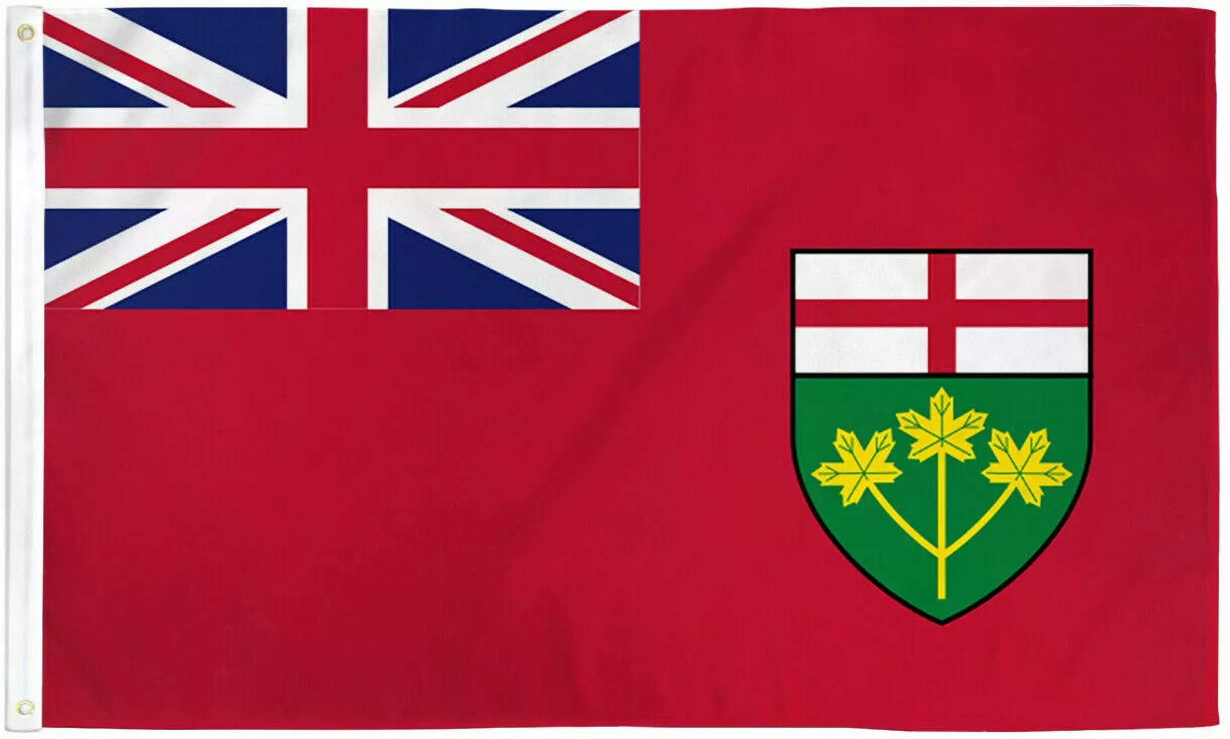 Ontario Flag 3x5 ft Canadian Province State Canada Provincial Banner ...