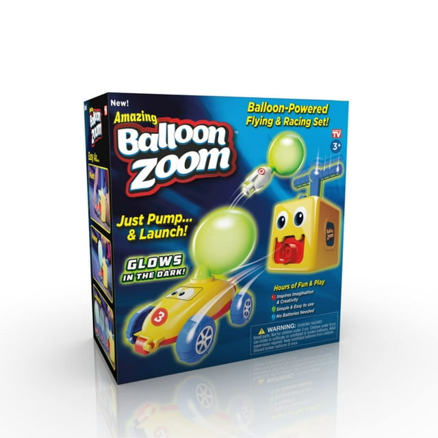 Ontel Balloon Zoom - STF9 Balloon-Powered Race Car and Rocket Launcher ...