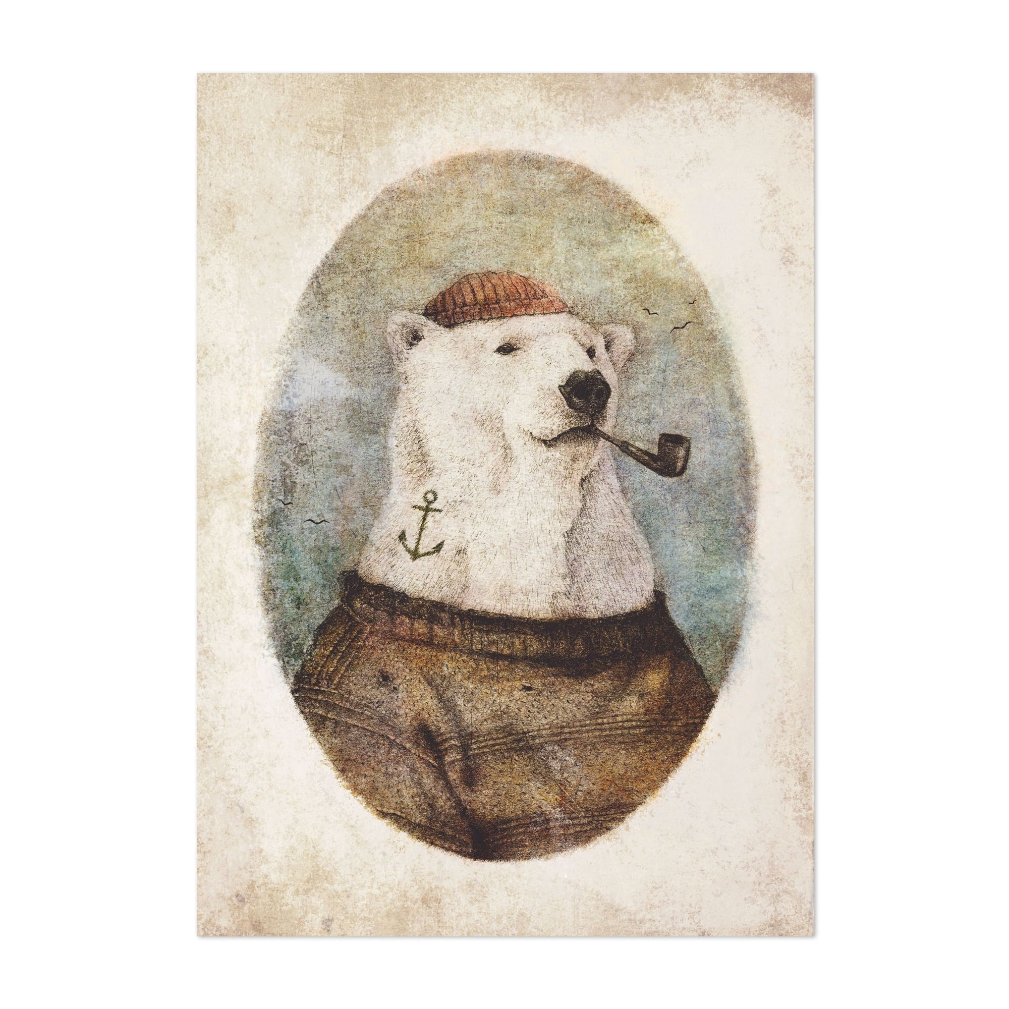 Onto the Shore - Drawing Humor Surrealism Vintage Pop Art Retro ...