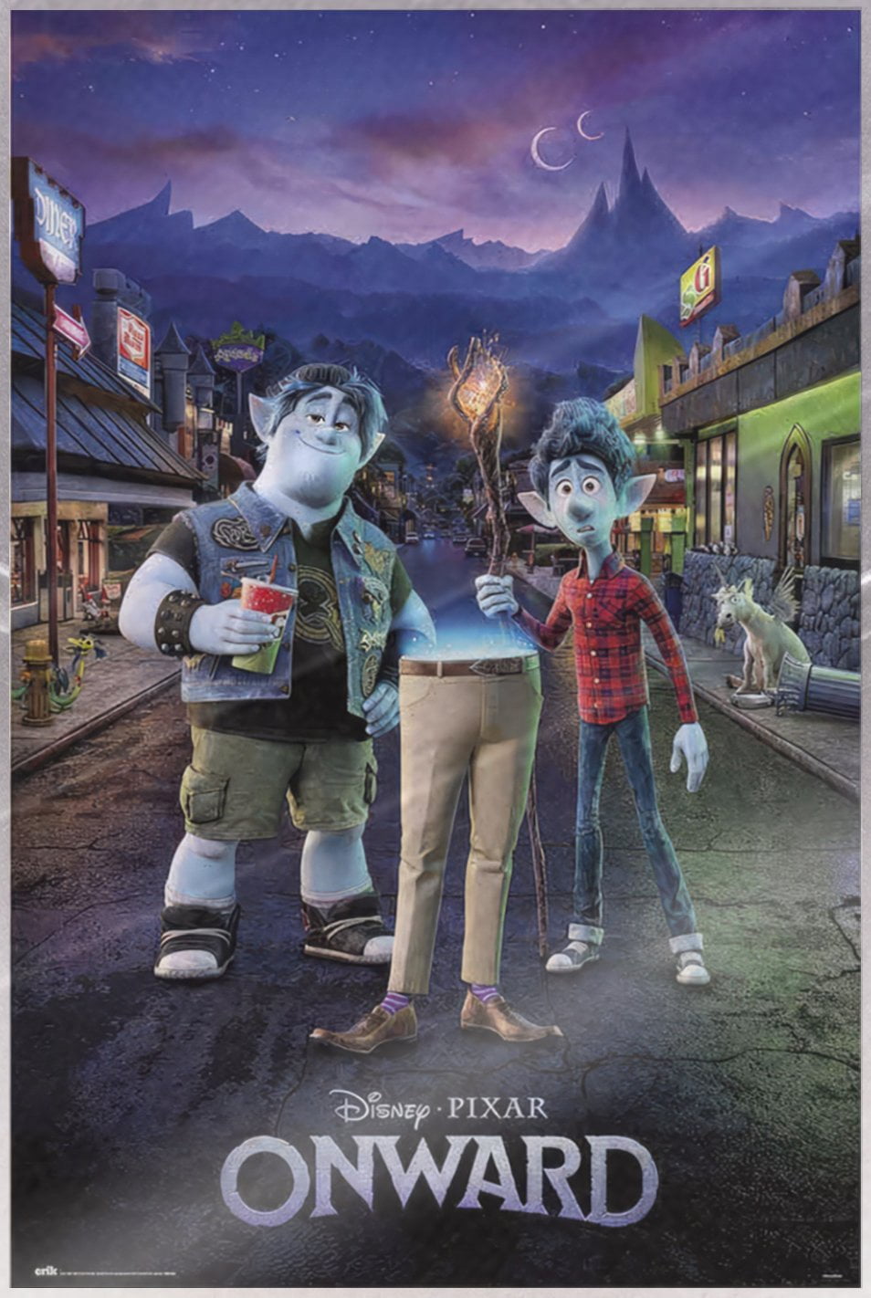 Onward - Pixar Movie Poster (Regular Style - Brothers) (Size: 24" x 36 ...