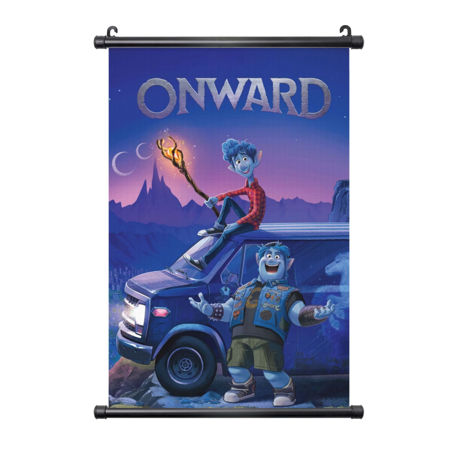 Onward Poster Plastic Shaft Wall Hanging Banner Artwork Canvas Wall Art ...