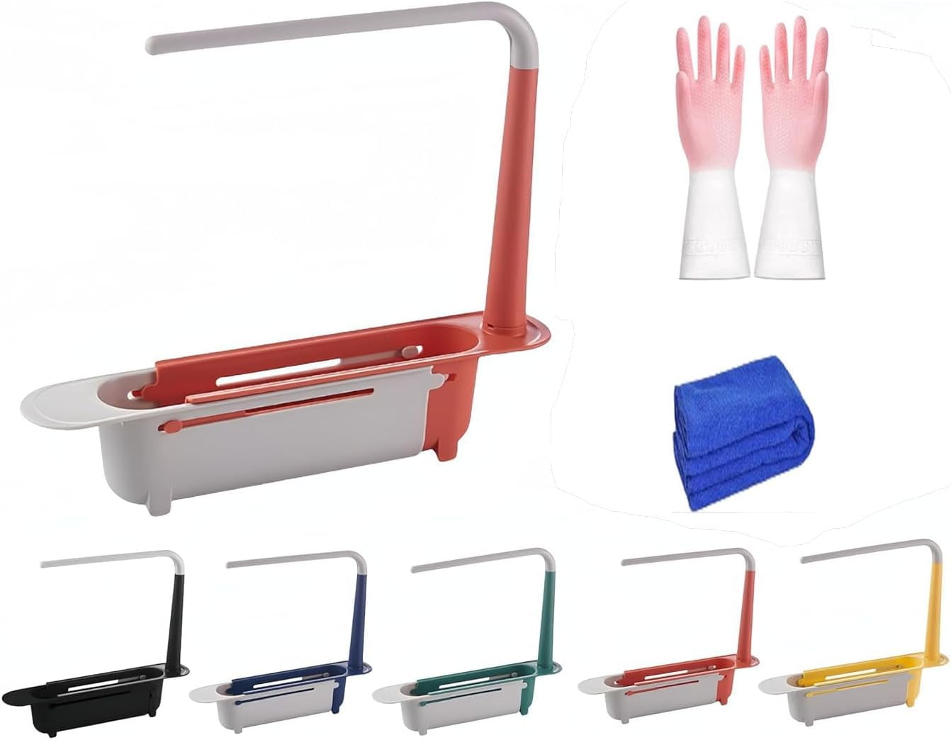 Onwddarefy Sink Storage Rack, Sink Storage Rack Adjustable, Expandable ...