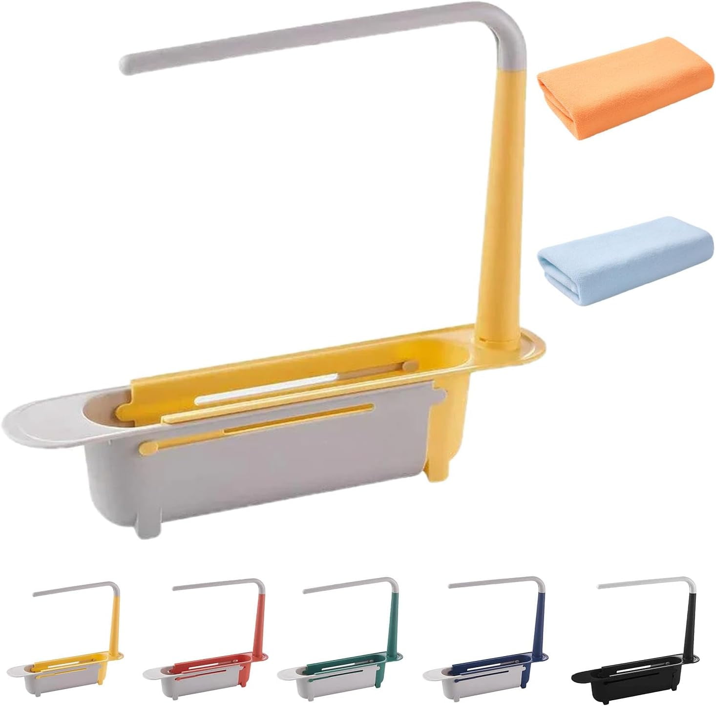 Onwddarefy Updated Telescopic Sink Storage Rack, Multipurpose Kitchen ...