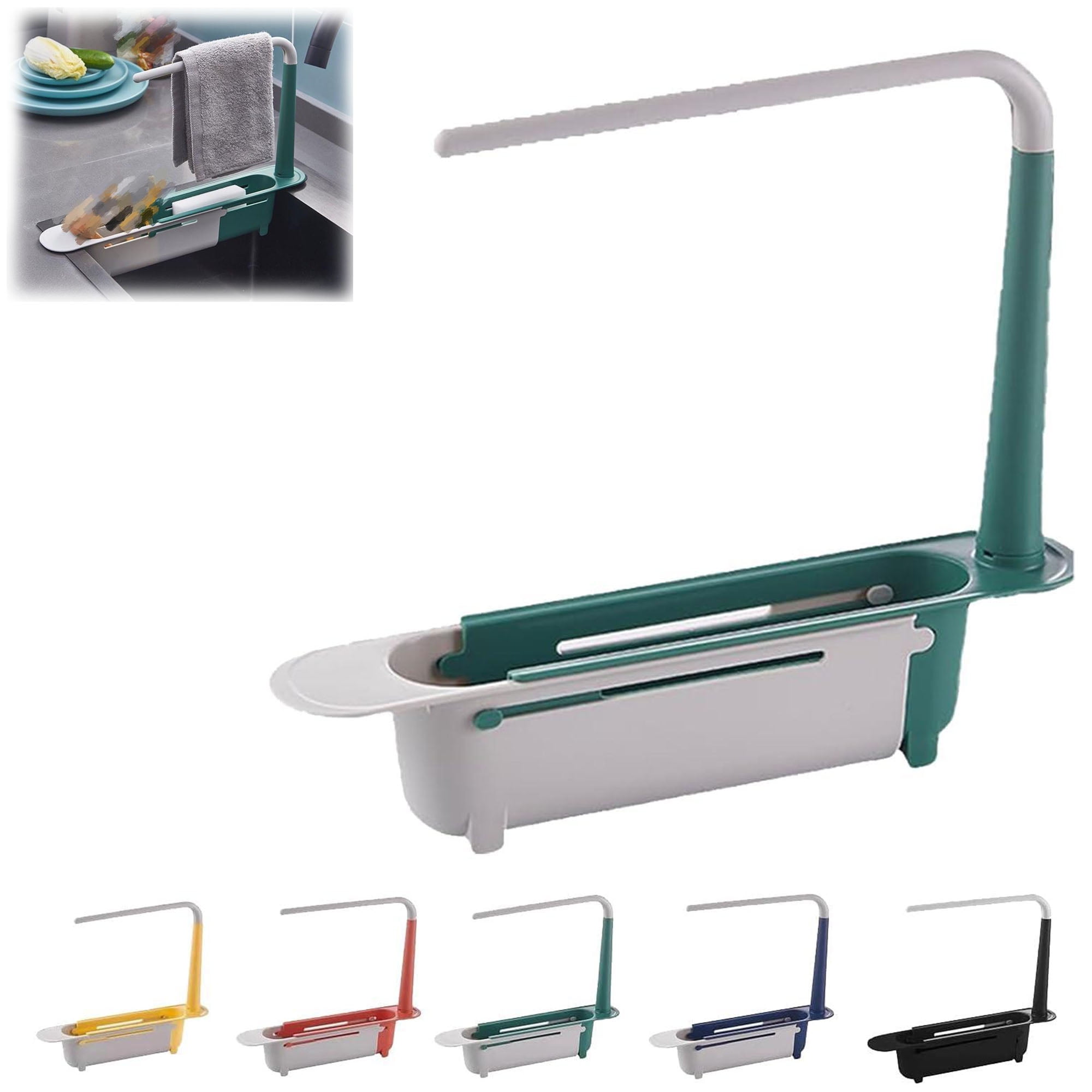 Onwddarefy Updated Telescopic Sink Storage Rack, Onwddarefy Telescopic ...