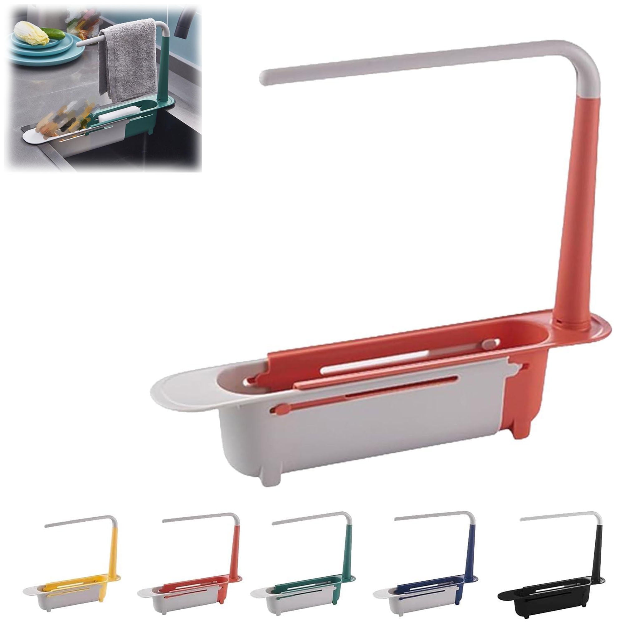 Onwddarefy Updated Telescopic Sink Storage Rack, Onwddarefy Telescopic ...