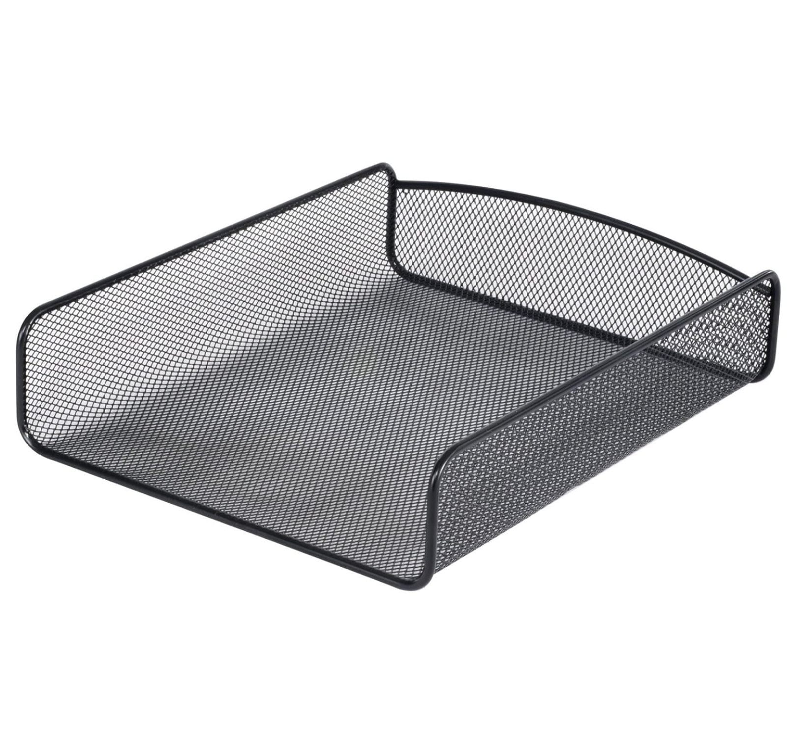Onyx Mesh Single Tray Desktop Organizer | Heavy Duty Steel | Powder ...