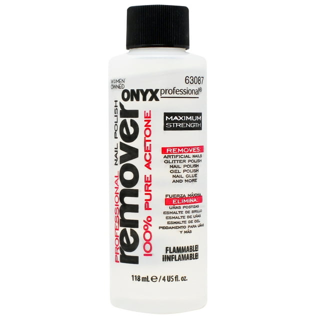 Onyx Professional 100% Pure Acetone Nail Polish Remover, 4 fl oz ...