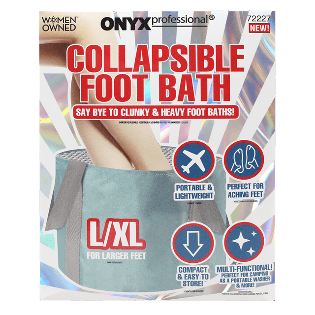 Onyx Professional Collapsible Foot Bath L/XL, Compact Foot Bath ...