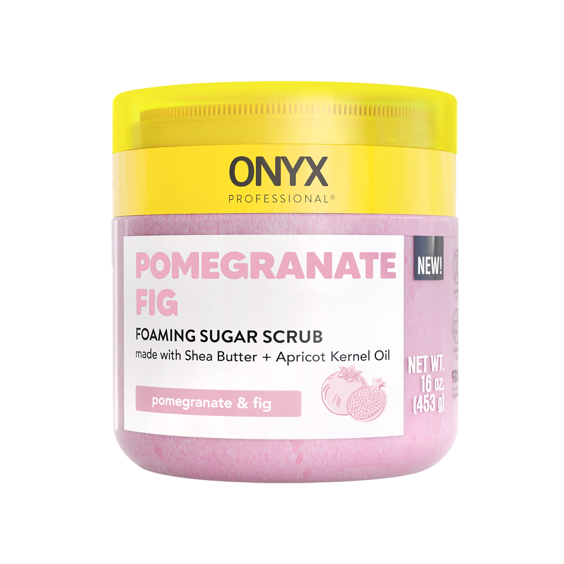 ONYX Professional Foaming Body Scrub with Scrubber, Pomegranate Fig ...