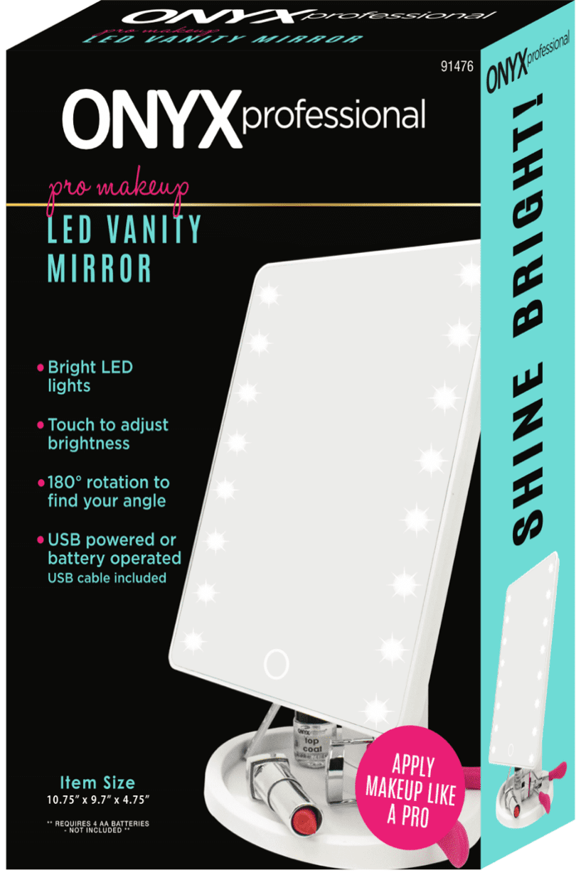 Onyx Professional LED Pro Freestanding Makeup Vanity Mirror, White ...