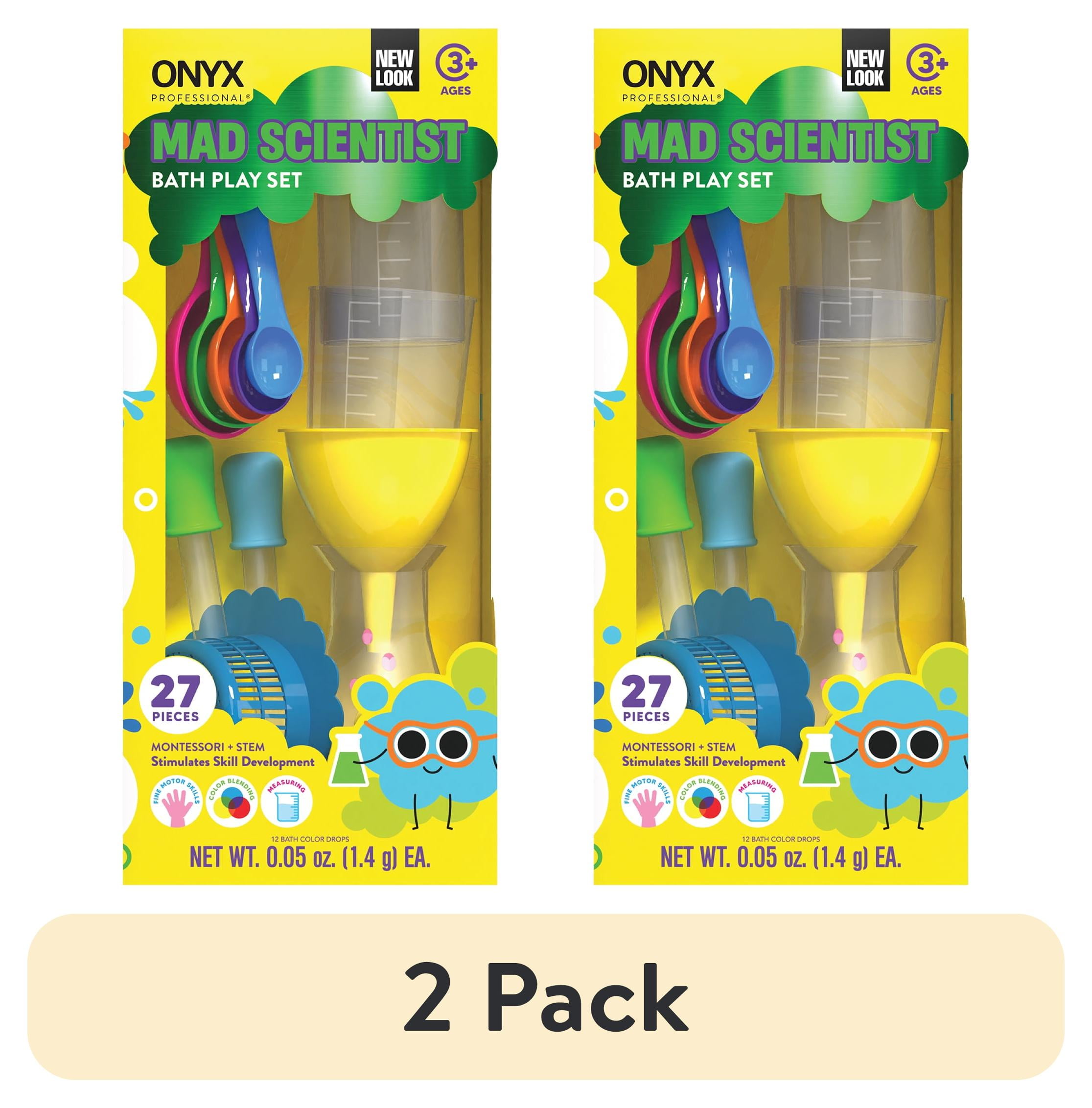 (2 pack) Onyx Professional Mad Scientist Kit, Kids Bath Play Set, For ...