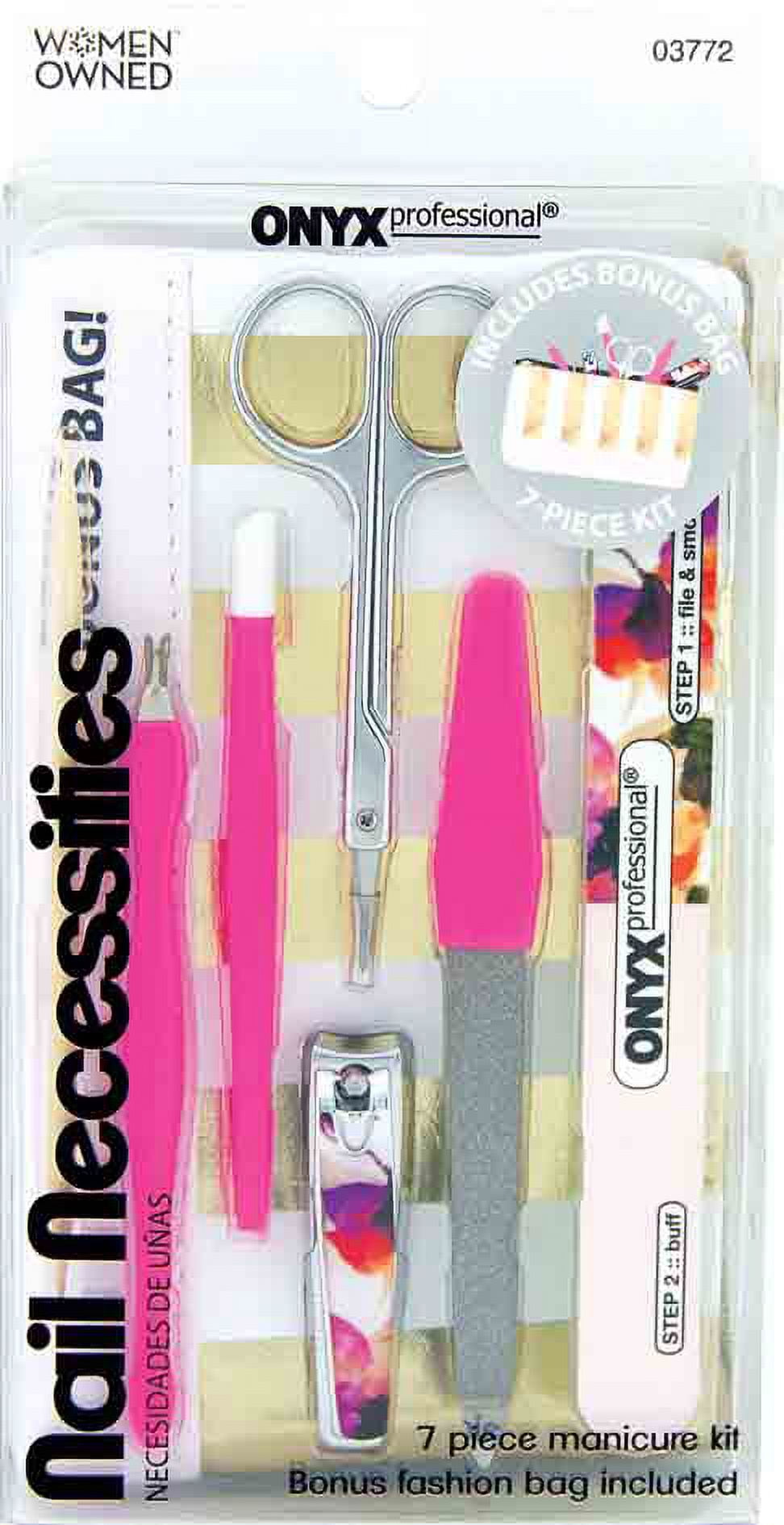 Onyx Professional Nail Necessities Manicure Kit, 7 Piece - Walmart.com