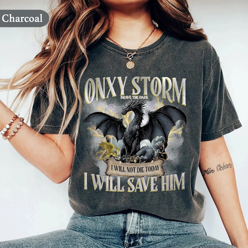 Onyx Storm Comfort Color Tee, Dragon Rider shirt, Basgiath War College Tee, Fourth Wing Shirt ...