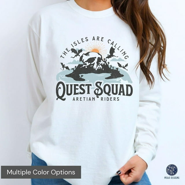 Onyx Storm Shirt Quest Squad Long Sleeve Fourth Wing Merch Xaden ...