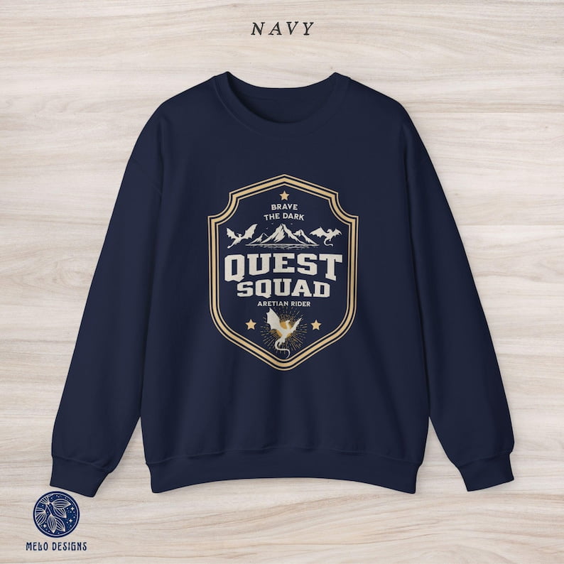 Onyx Storm Shirt Quest Squad Sweatshirt Badge Fourth Wing Merch Xaden Riorson Violet bookish top ...