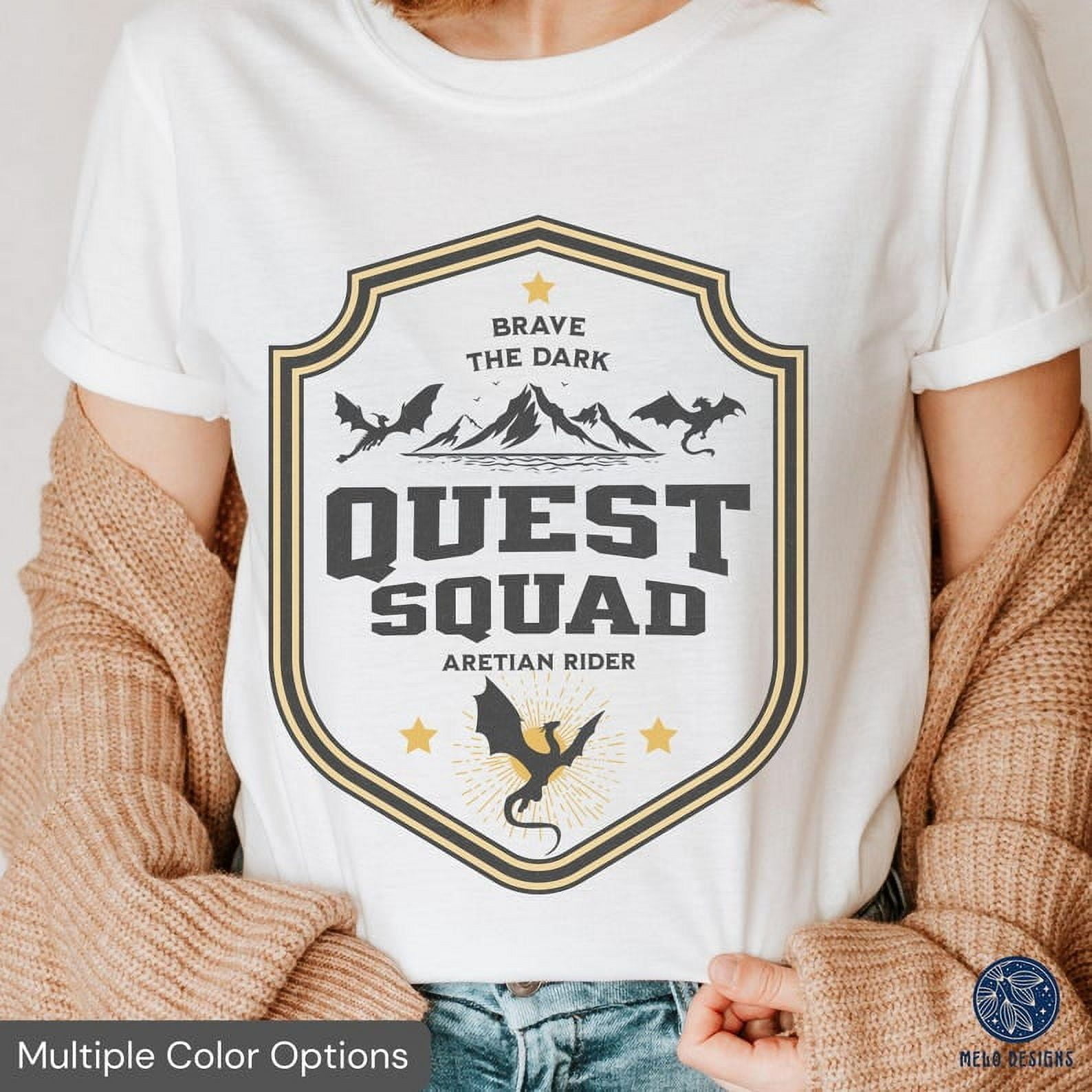 Onyx Storm Shirt Quest Squad tee Badge Fourth Wing Merch Xaden Riorson ...