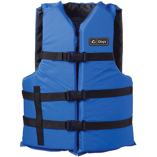 Onyx Universal Adult Life Vest - Durable, Lightweight, Adjustable, Blue ...