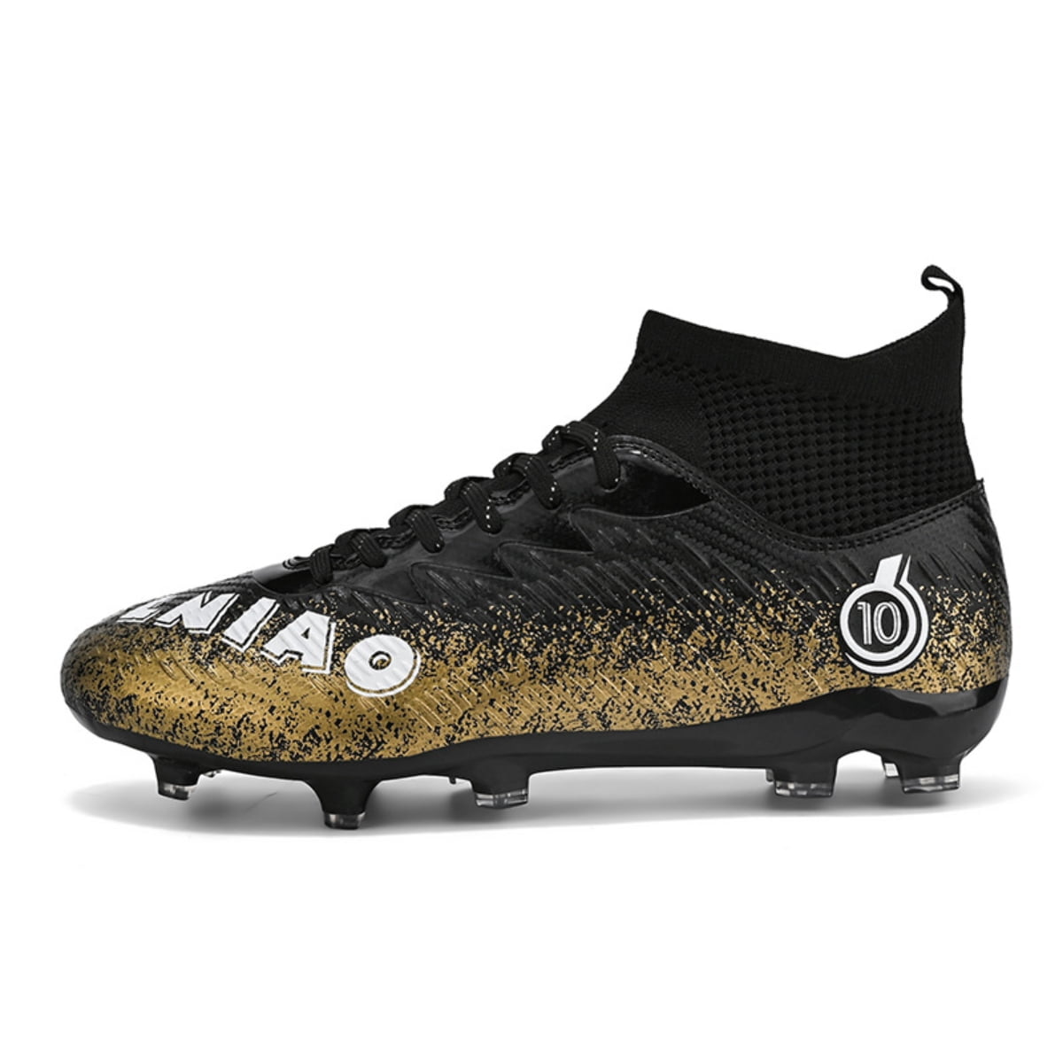 OnyxTrek Men's High Top Soccer Shoes AG Long Spikes Adult Football ...