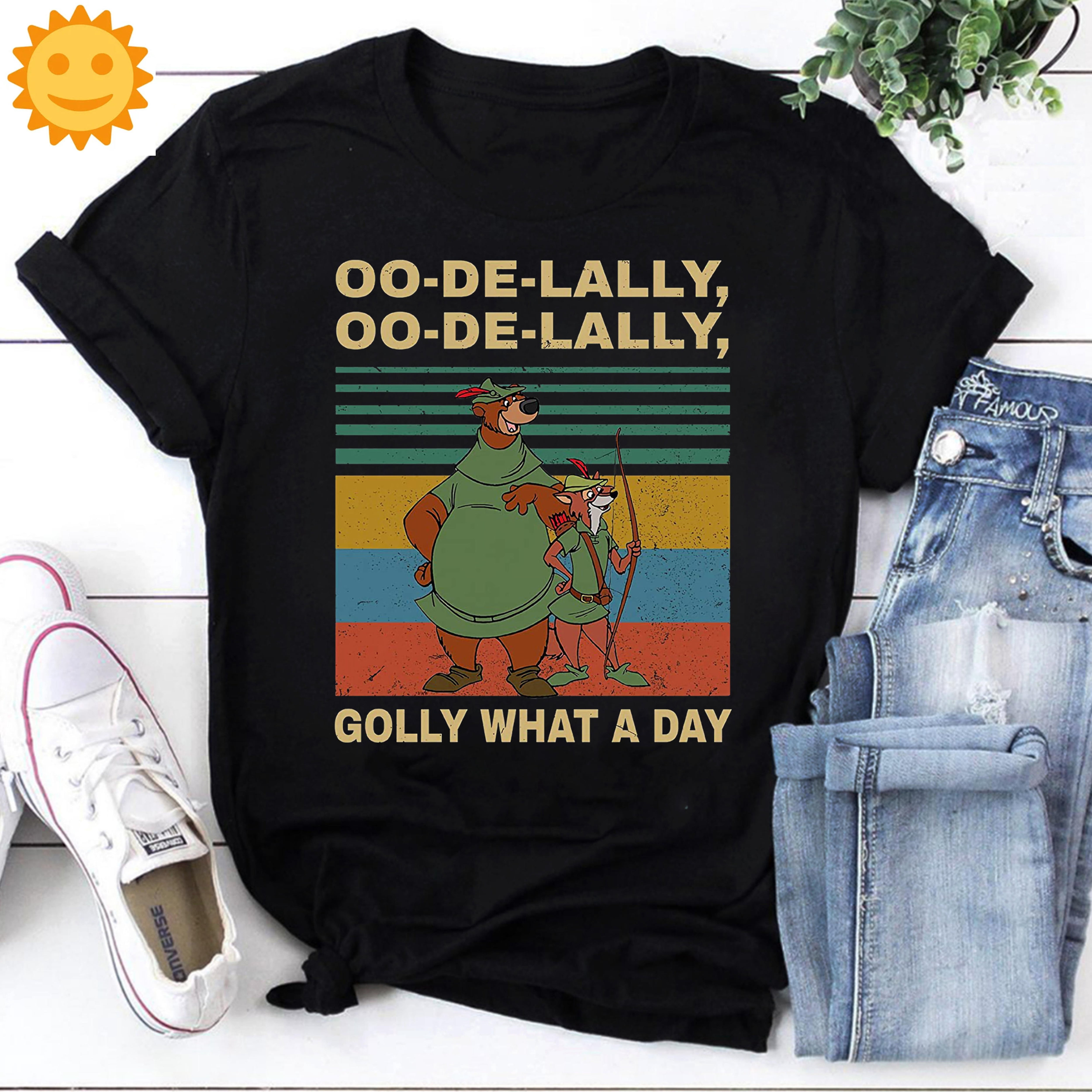 Oo De Lally Golly What A Day Vintage T-Shirt, Robin Hood Shirt, Bear ...