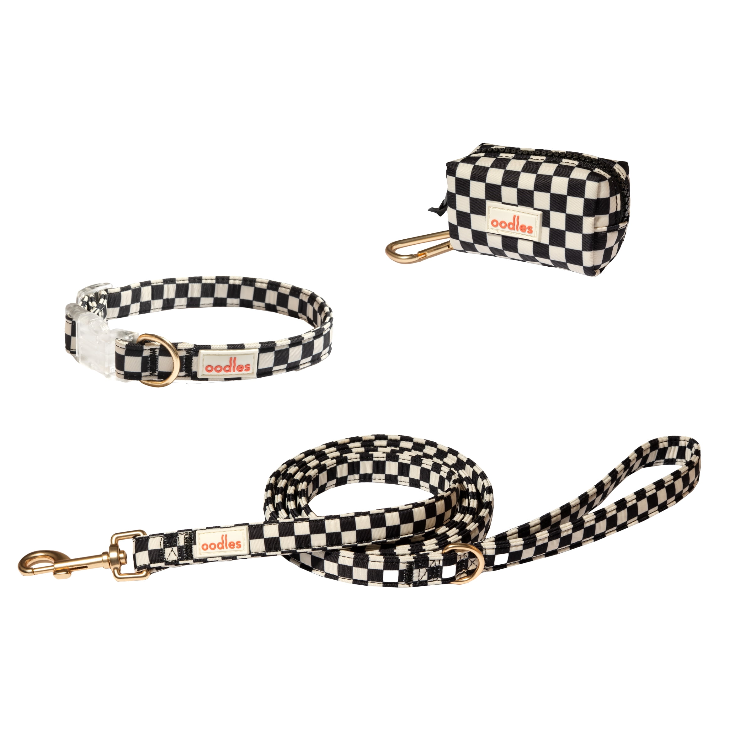 Oodles Checkered Dog Walking 3 Piece Set, Small - Walmart.com