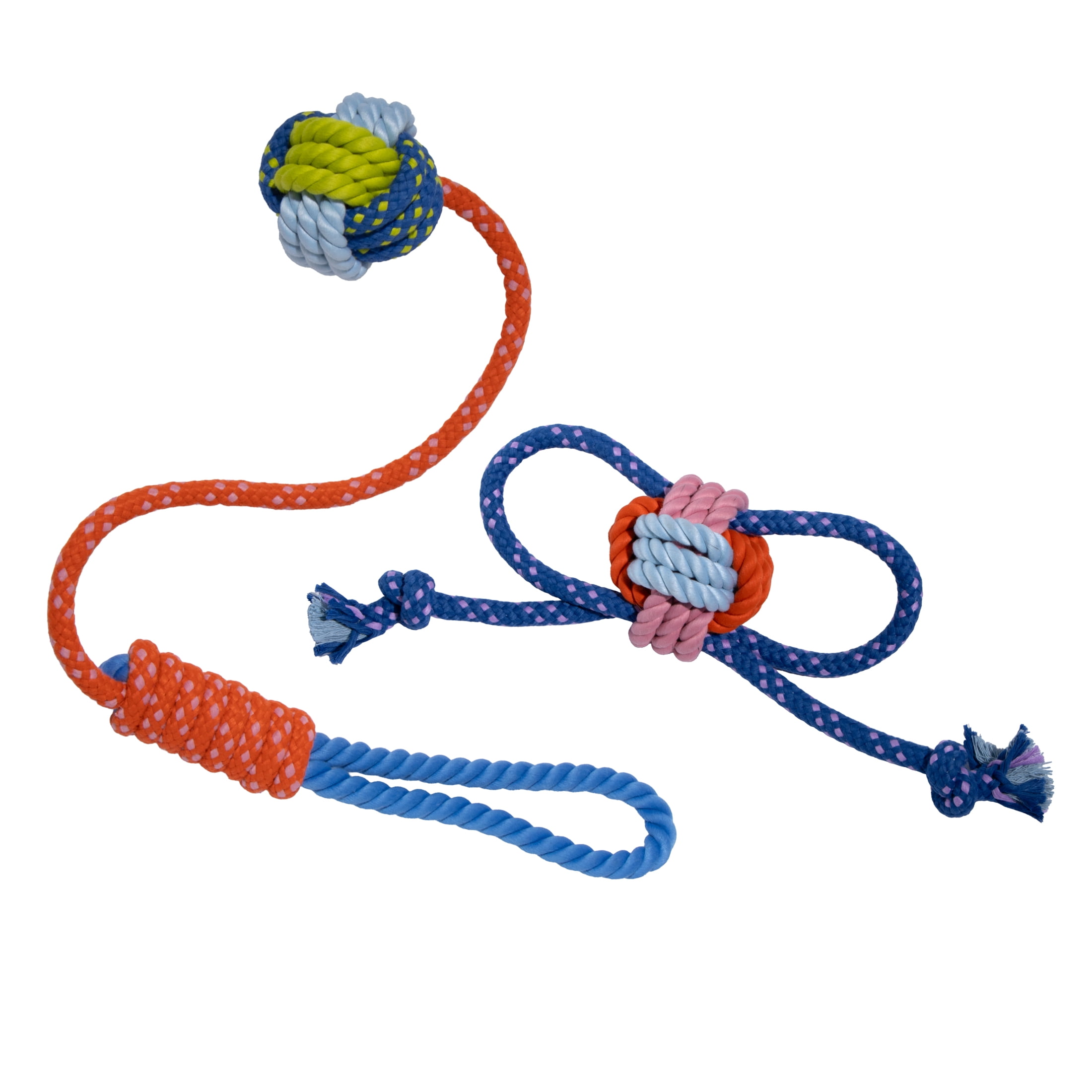 Oodles Durable Lasso Rope Dog Toy Set, Blue, Large - Walmart.com