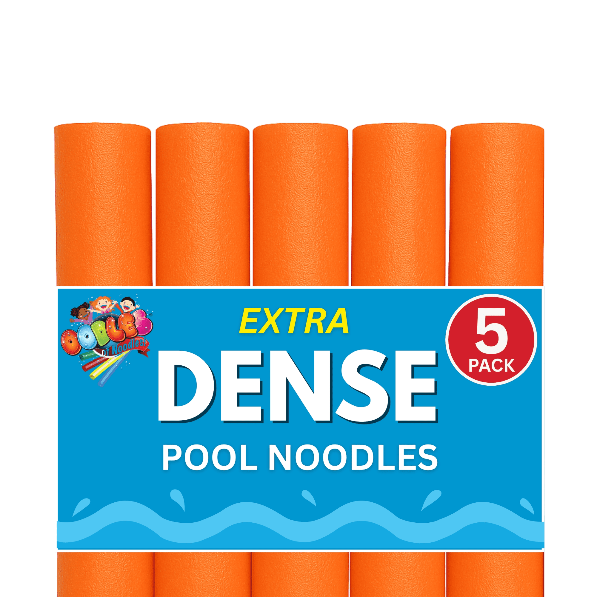 Solid Core Oodles of Noodles Deluxe Bulk Five Foam Pool Swim Noodles ...