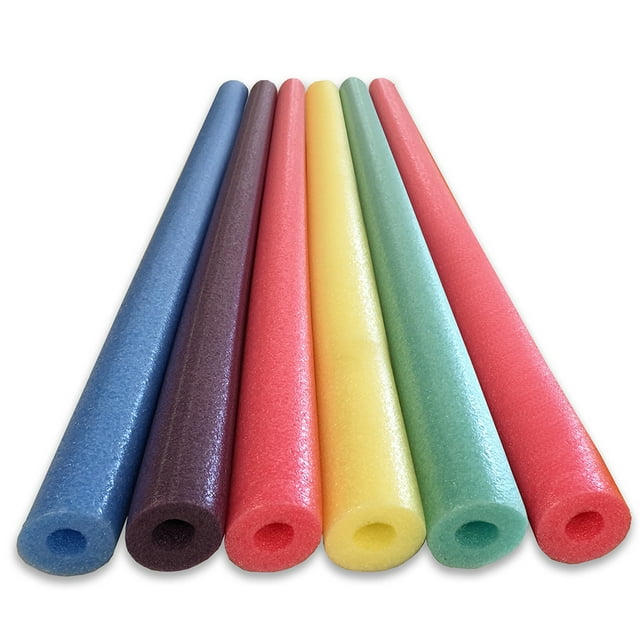 Oodles of Noodles Deluxe Foam Pool Swim Noodles - Solid Core, 6 Pack ...