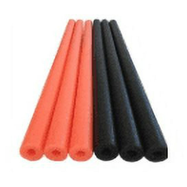 Oodles of Noodles Deluxe Foam Pool Swim Noodles - 6 Pack Black/Orange ...