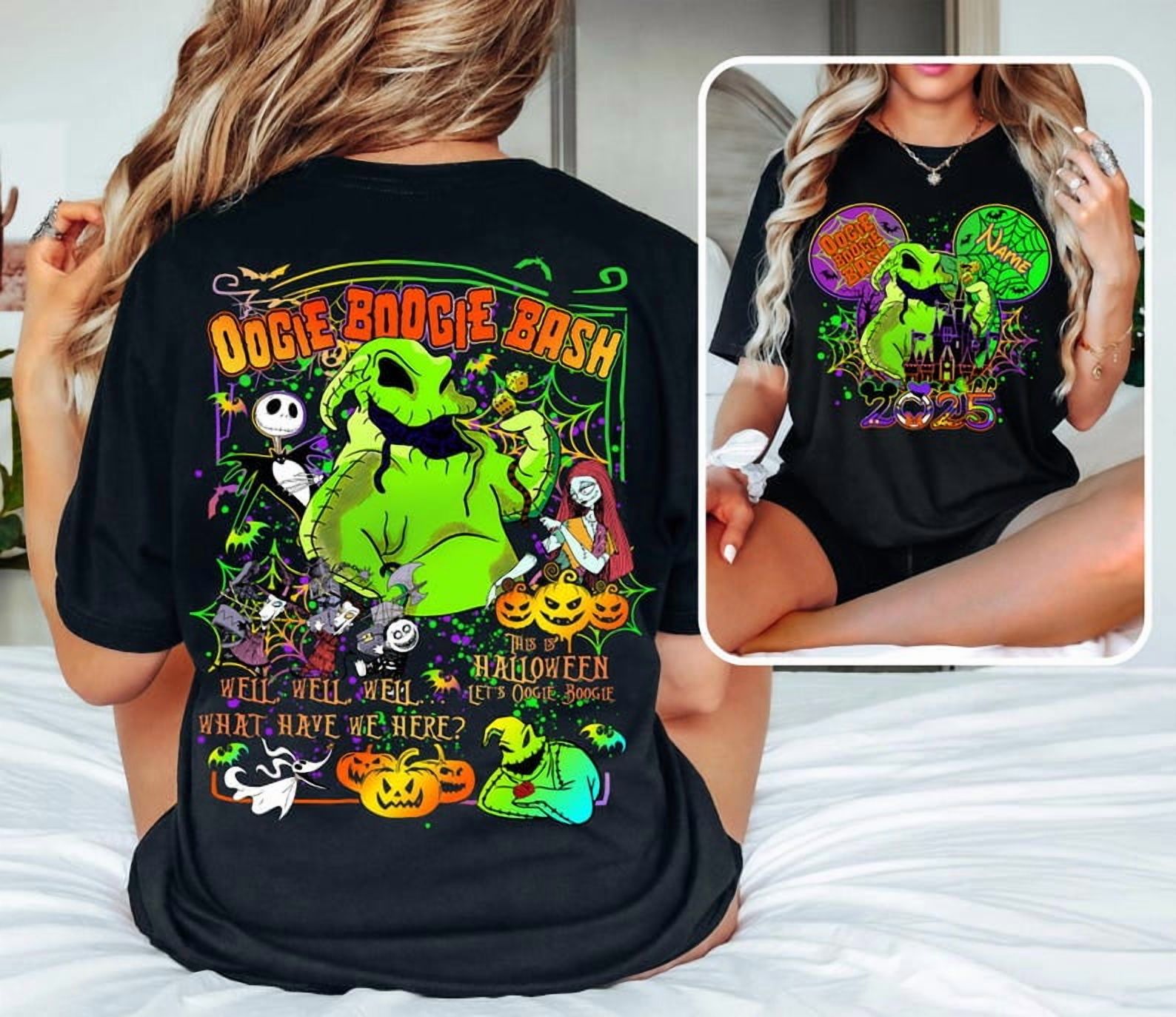 Oogie Boogie Bash 2025 TShirt Two Sided Disneyland Halloween Time Shirt ...