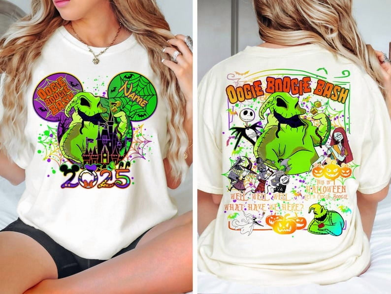 Oogie Boogie Bash 2025 TShirt Two Sided Disneyland Halloween Time Shirt ...