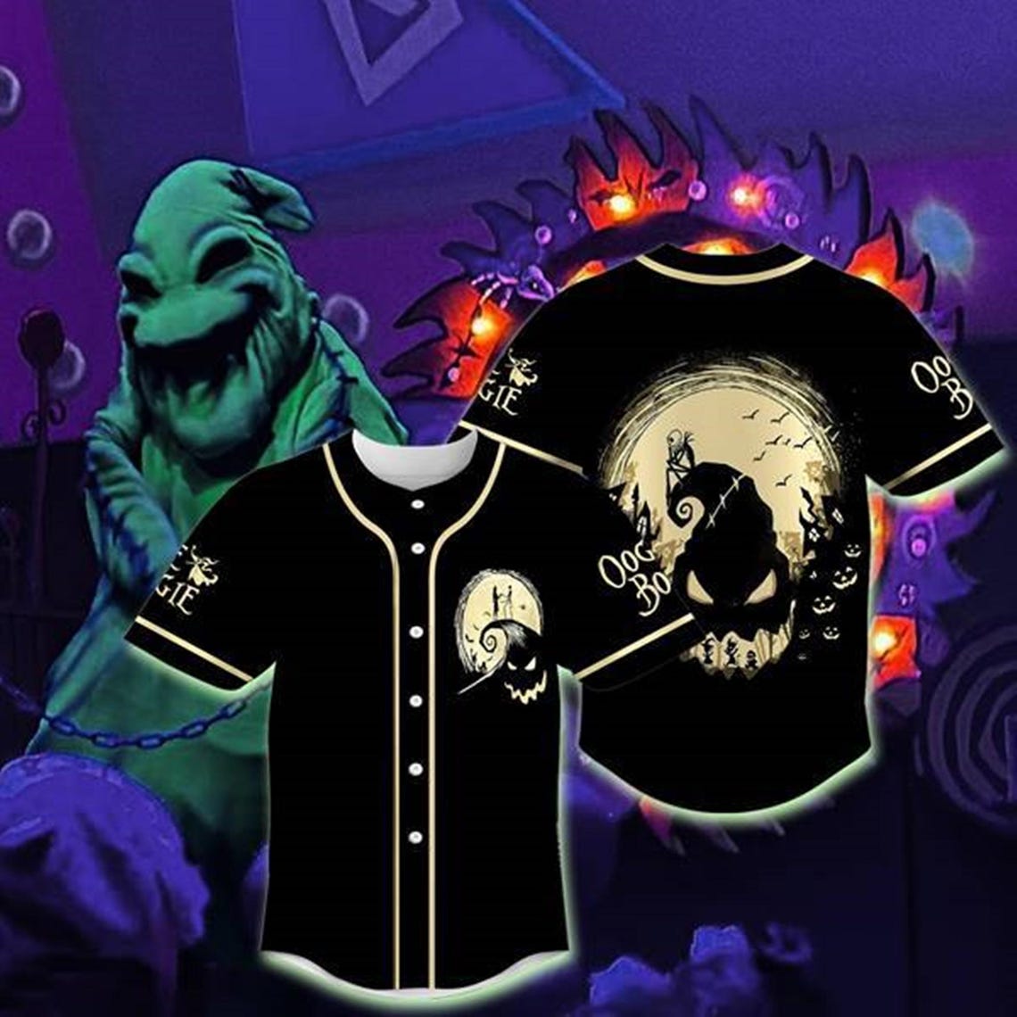 Oogie Boogie Bash Halloween Baseball Shirt, Oogie Boogie Baseball ...