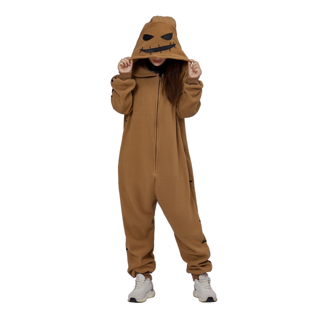 Oogie Boogie Costume Unisex Onesie Pajamas Sleepwear Cosplay Costume ...