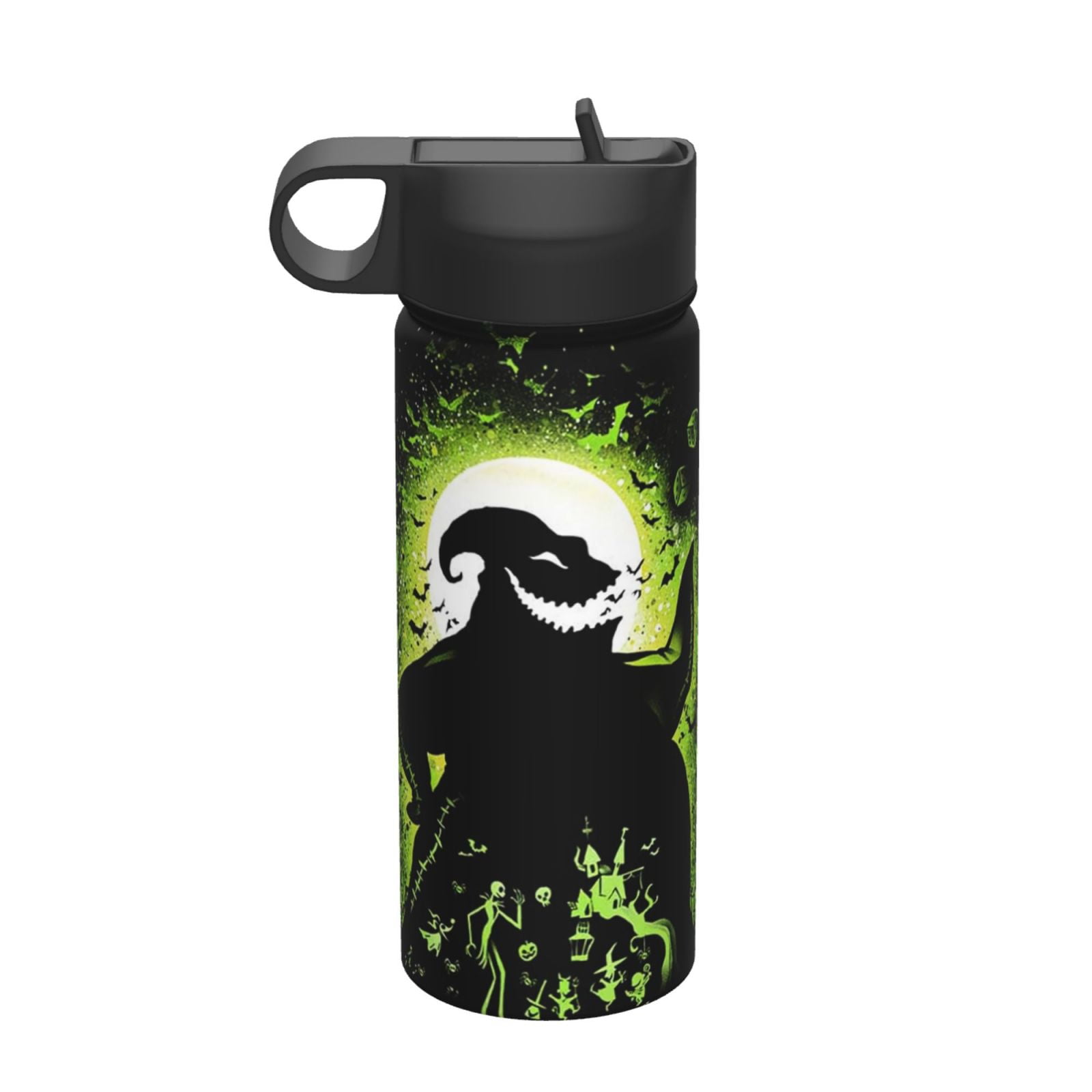 Oogie Boogie Insulated Water Bottle, 18oz Vacuum Stainless Steel Sports ...