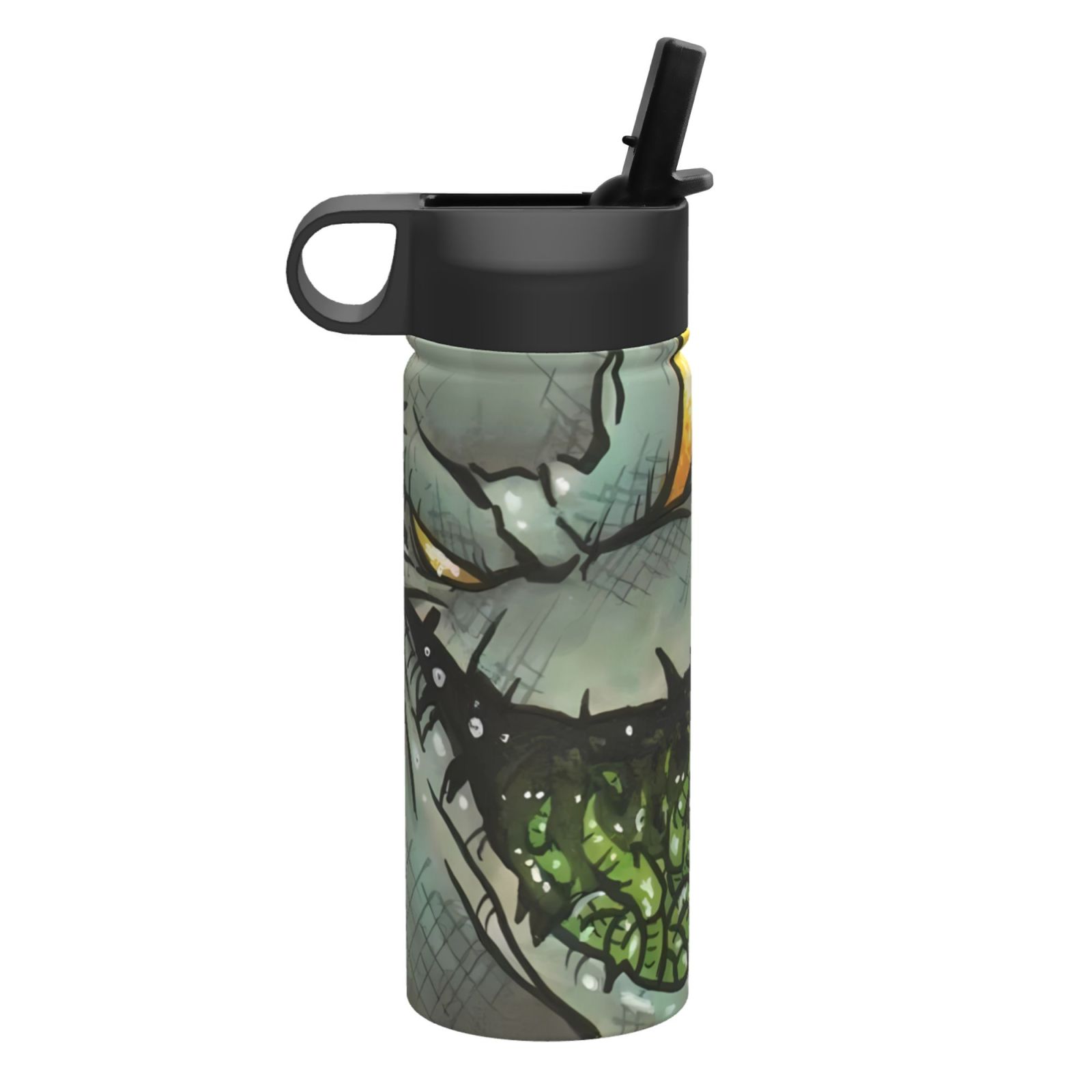 Oogie Boogie Kids Insulated Water Bottle With Straw - 18 Oz Stainless ...