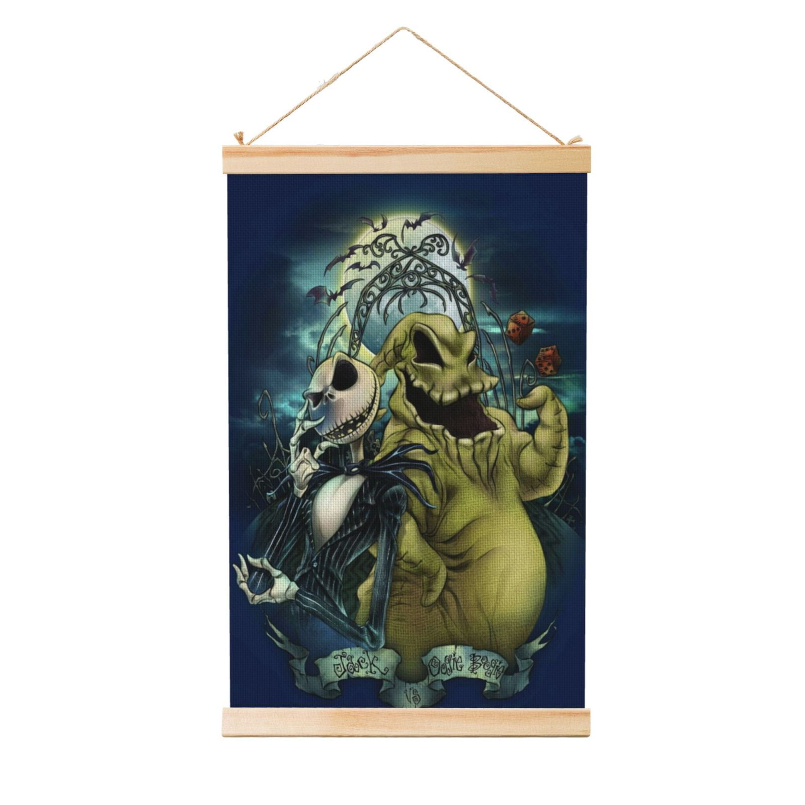Oogie Boogie Poster Canvas Wooden Shaft Hanging Poster Home Decor ...