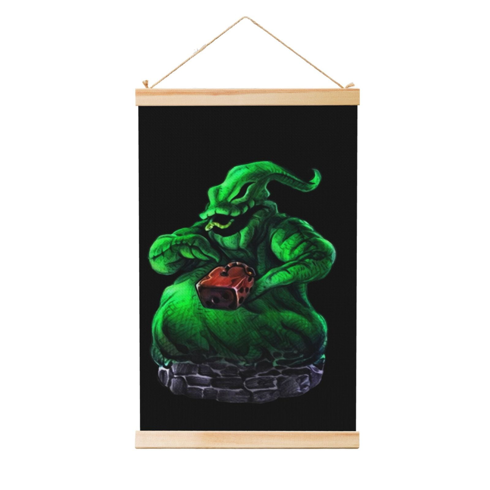 Oogie Boogie Poster Canvas Wooden Shaft Hanging Poster Home Decor ...