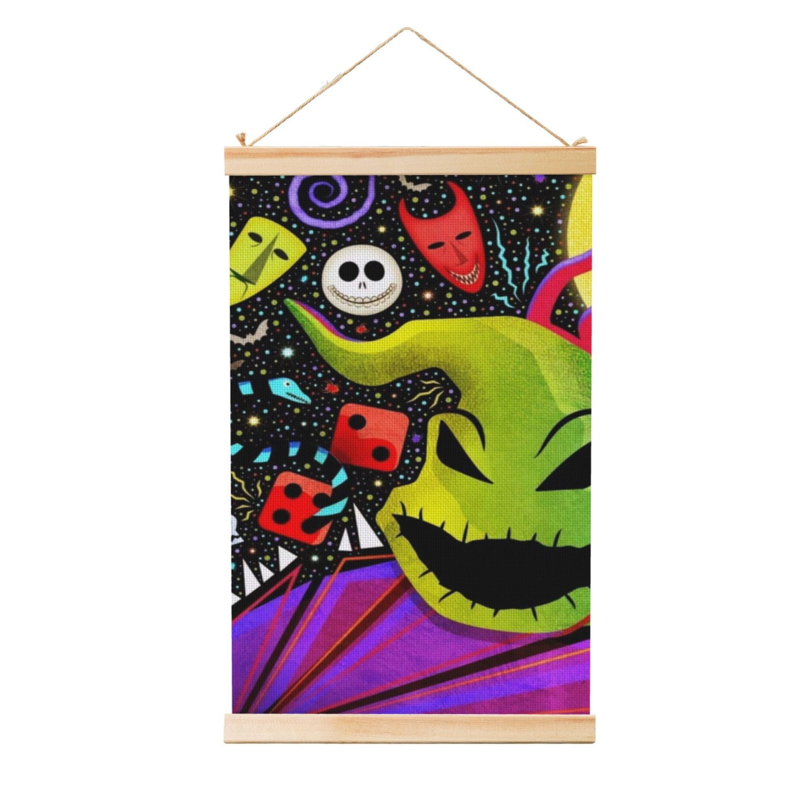 Oogie Boogie Poster Canvas Wooden Shaft Hanging Poster Home Decor ...
