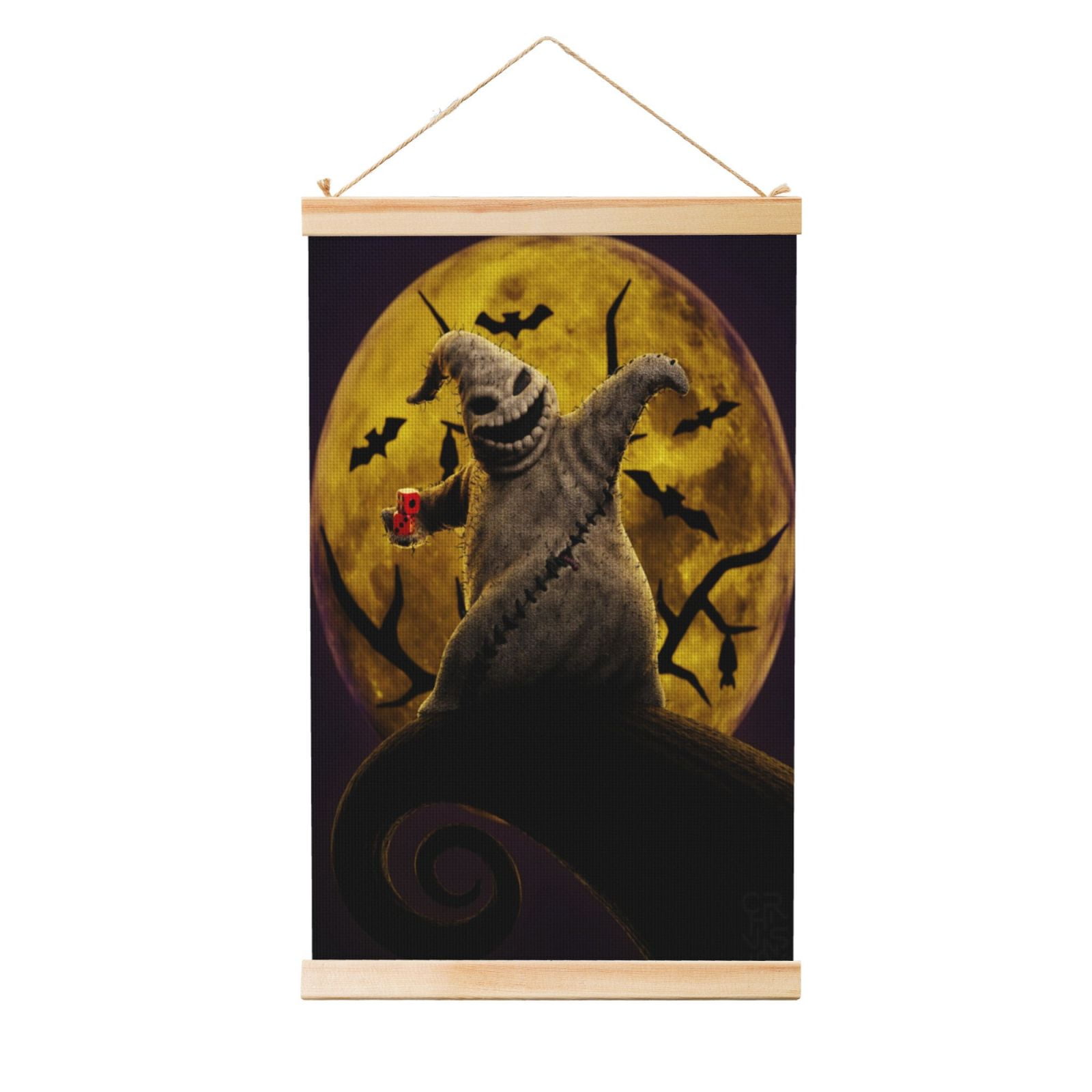 Oogie Boogie Poster Canvas Wooden Shaft Hanging Poster Home Decor ...