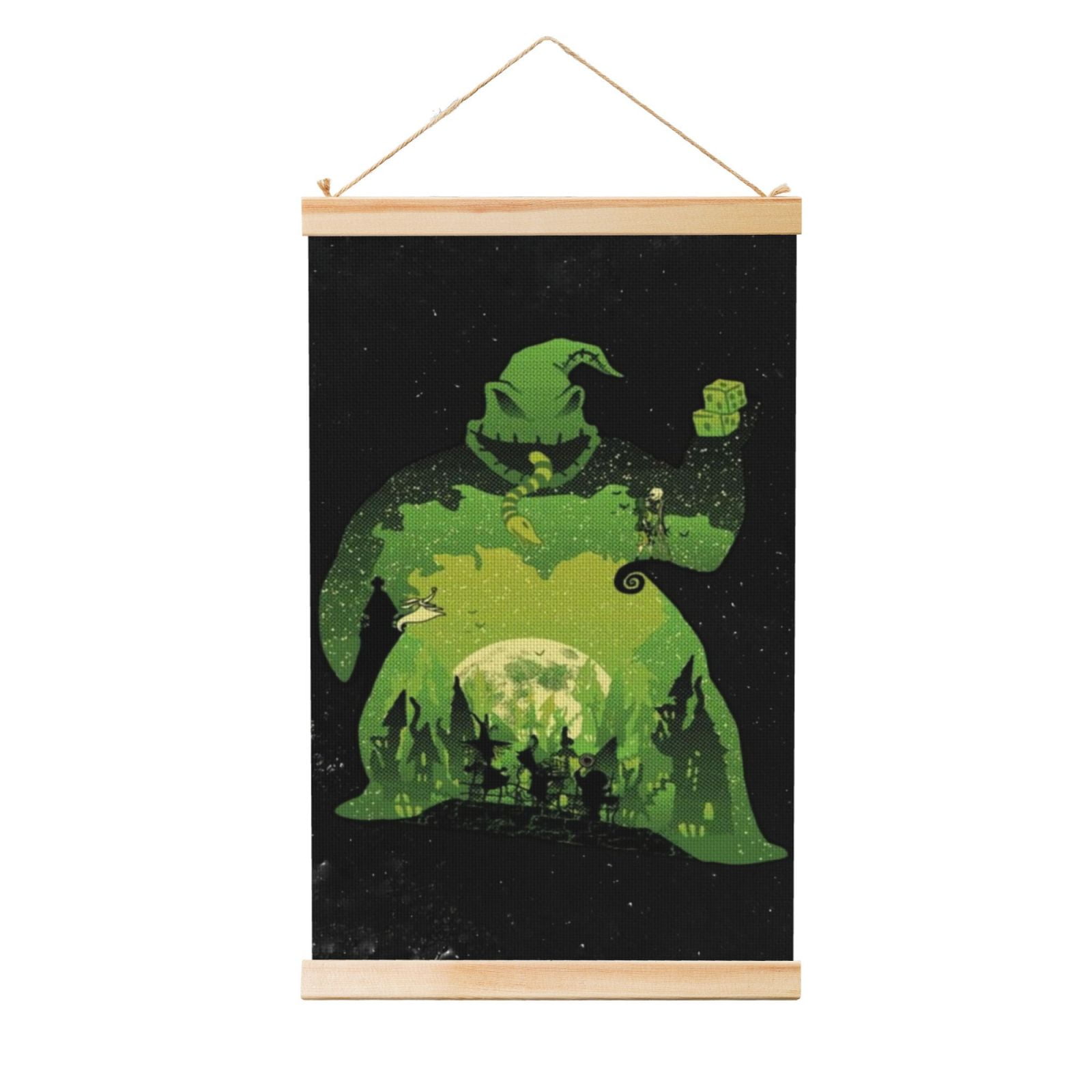 Oogie Boogie Poster Canvas Wooden Shaft Hanging Poster Home Decor ...