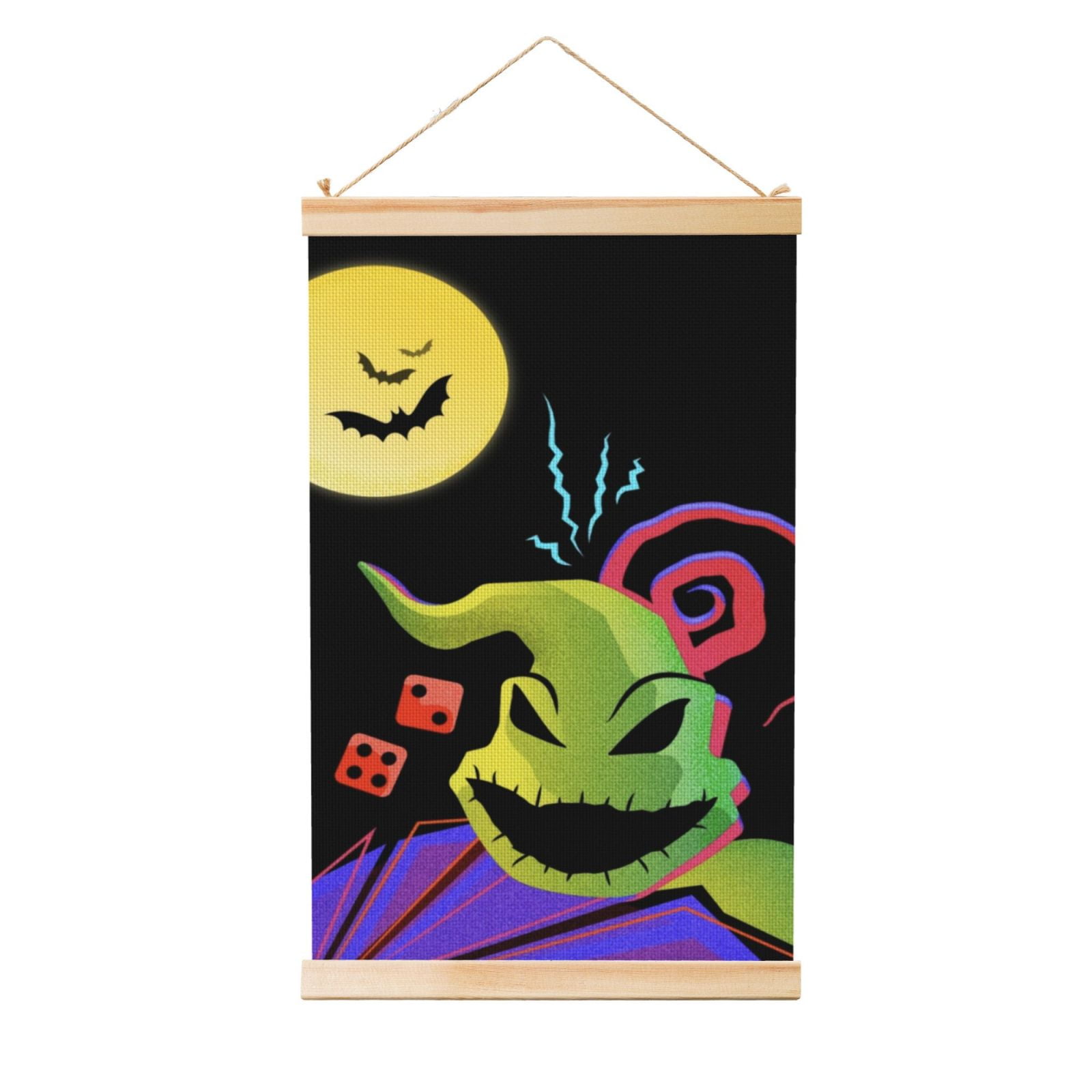Oogie Boogie Poster Canvas Wooden Shaft Hanging Poster Home Decor ...