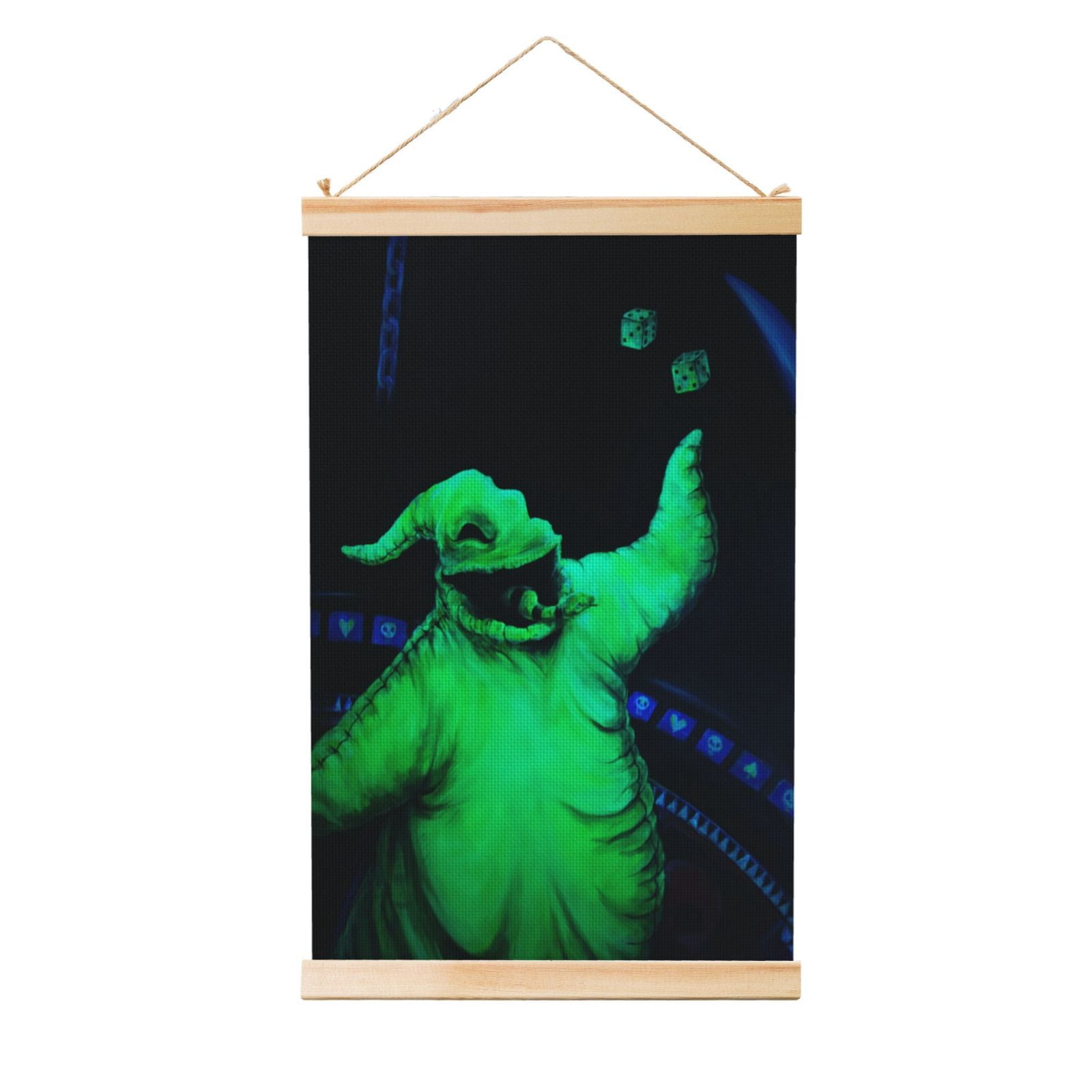 Oogie Boogie Poster Canvas Wooden Shaft Hanging Poster Home Decor ...